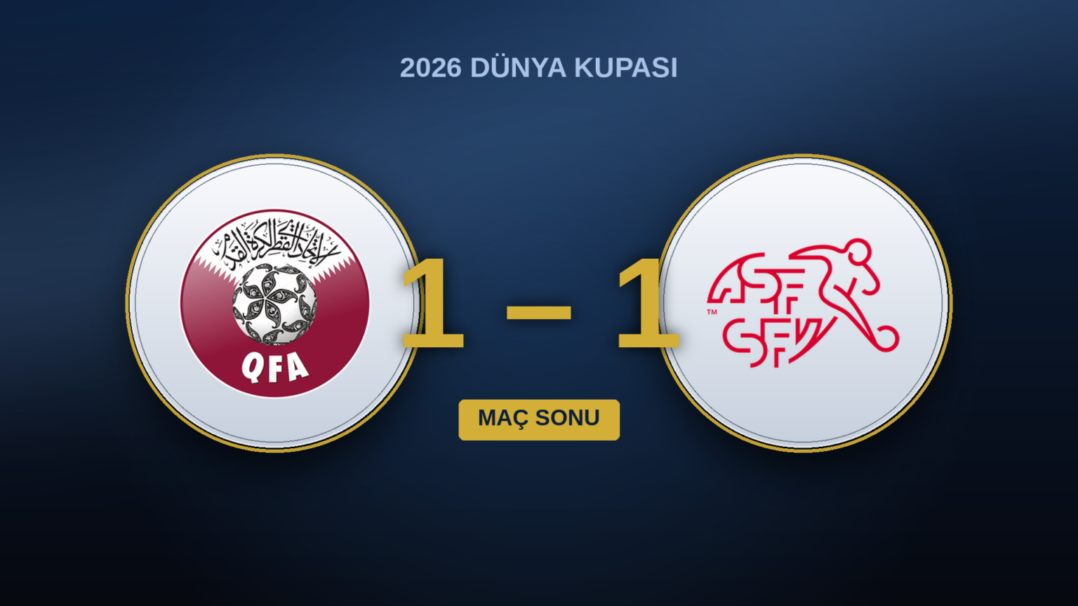 Katar – İsviçre 1-1: İsviçre üstün oynadı ama kaçırdı, Khoukhi 90+4’te ...